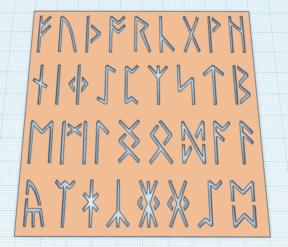 Viking Runes Template by 3Dinfinity | Download free STL model ...
