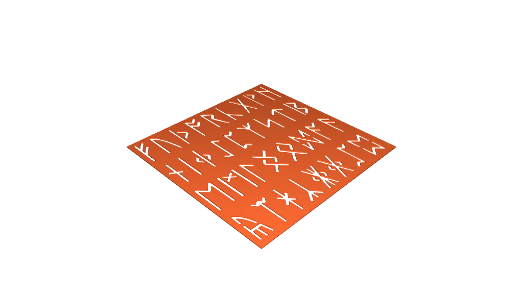 Viking Runes Template by 3Dinfinity | Download free STL model ...