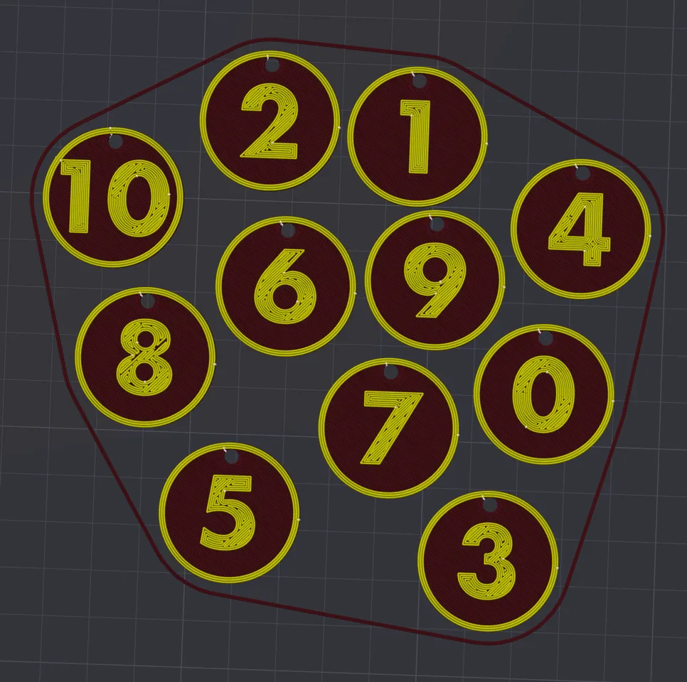 Number key chains by mxp | Download free STL model | Printables.com