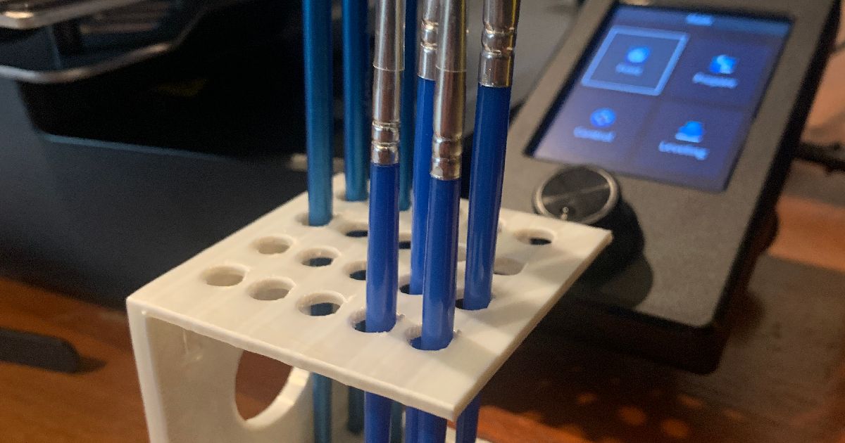 Simple Brush Rack (Updated) by LeonMR03 | Download free STL model ...