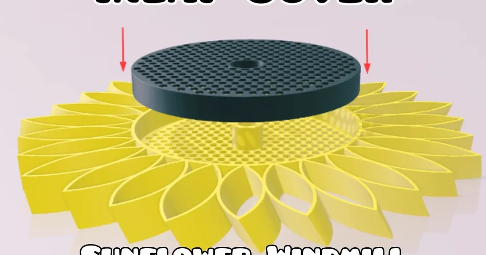 Sunflower Windmill inlay cover by BamBam Design | Download free STL ...