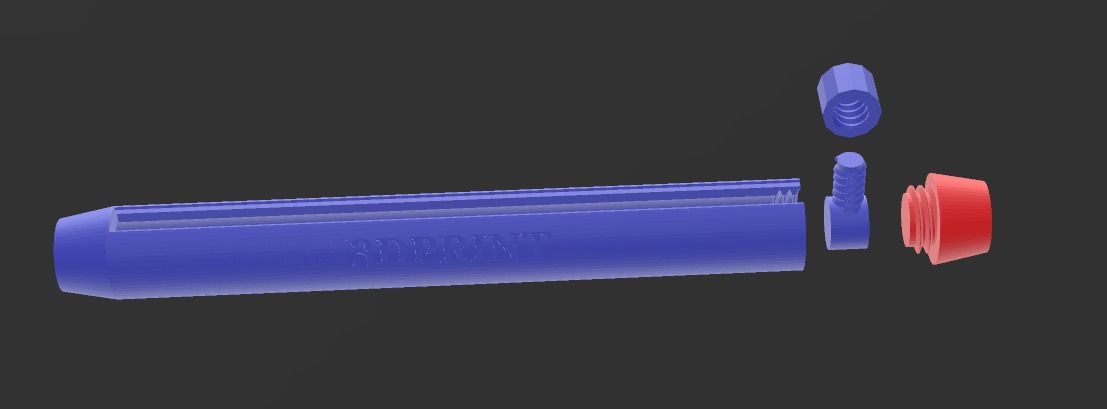 Adaptador para lápis pequeno by TecForm | Download free STL model ...