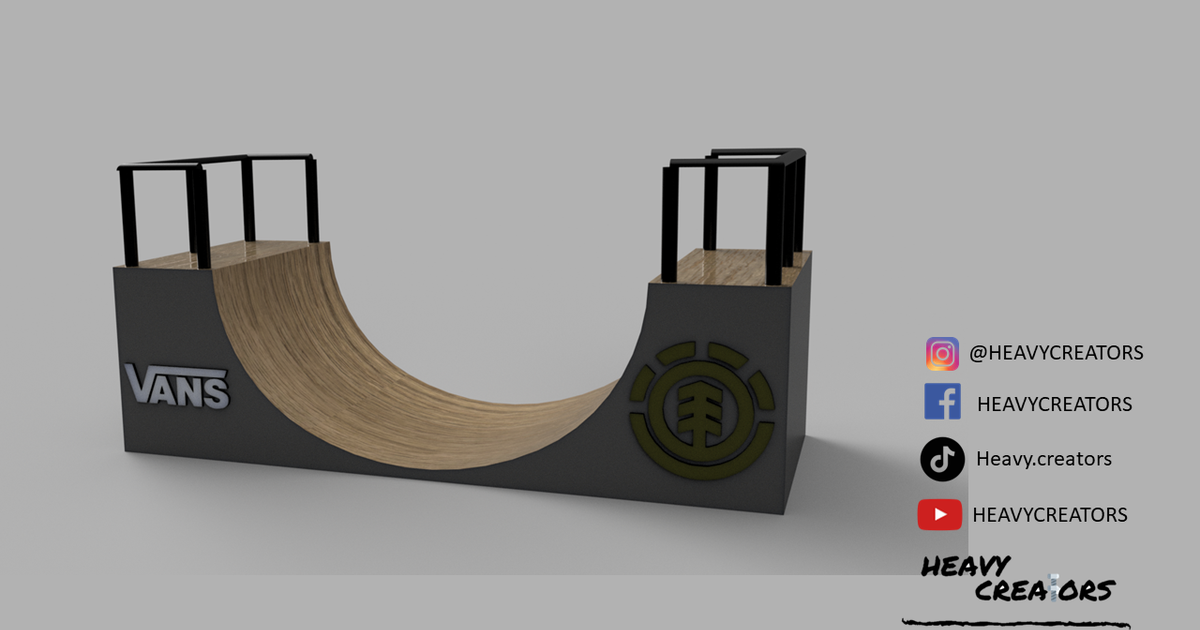 Skate Board Ramp 1 by Heavy Creators | Download free STL model ...