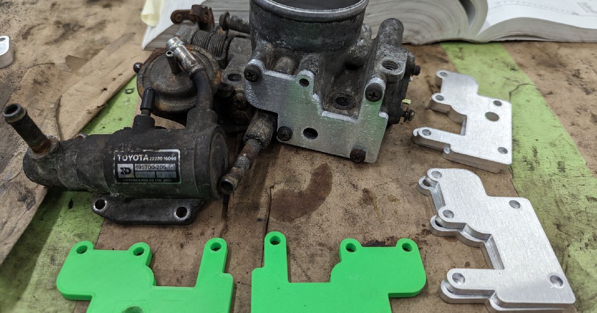 4AGE Idle Air Control Valve Block Off Plate by Squirtle | Download free ...