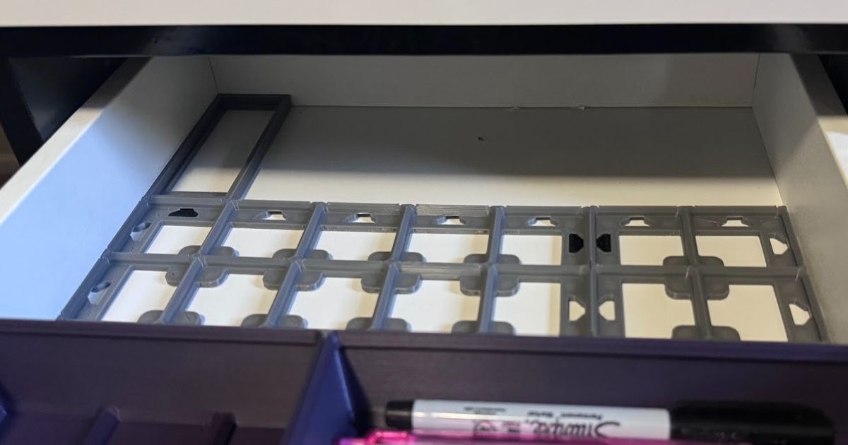 Gridfinity Refined IKEA Alex Baseplate Spacer by Msprx | Download free ...