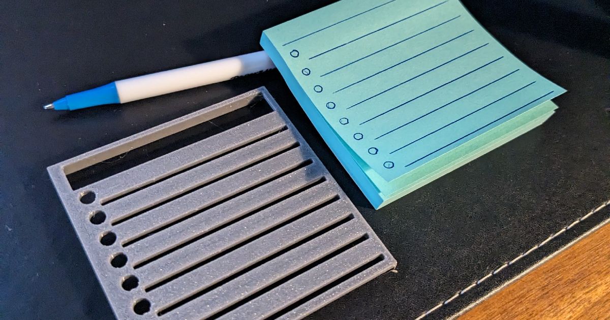 Post It Note To Do List Stencil/Template by Gnome | Download free STL ...