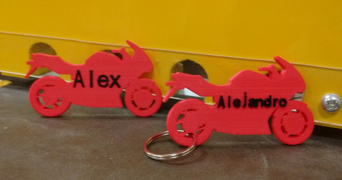 Customizable - Your name - motorbike - keychain by Startrekfan2 ...