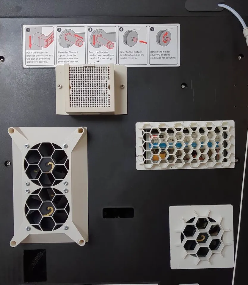 Qidi Q1 pro backpanel ventilation V2 by rio | Download free STL model ...