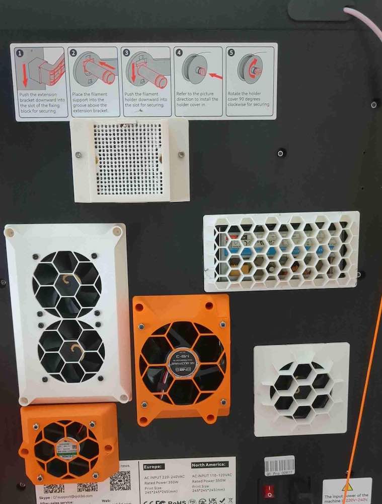 Qidi Q1 pro backpanel ventilation V2 von rio | Kostenloses STL-Modell ...