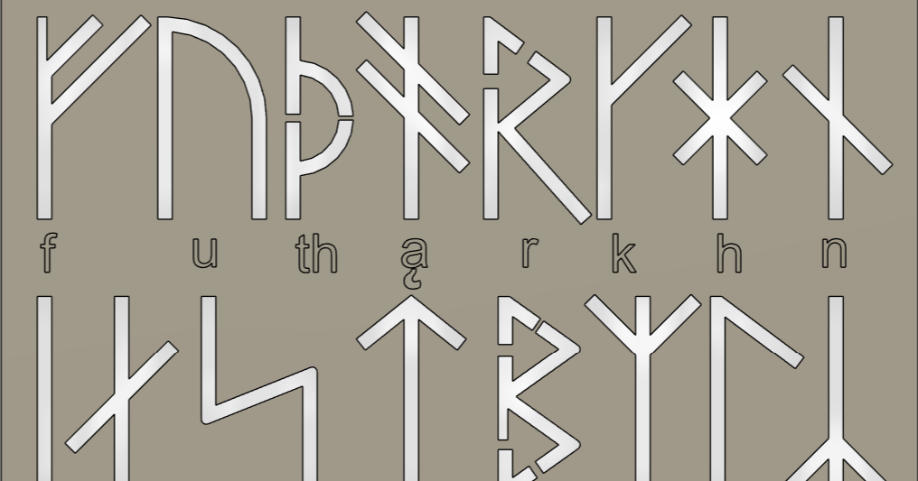 Futhark - Viking Rune Template von gillis | Kostenloses STL-Modell herunterladen | Printables.com