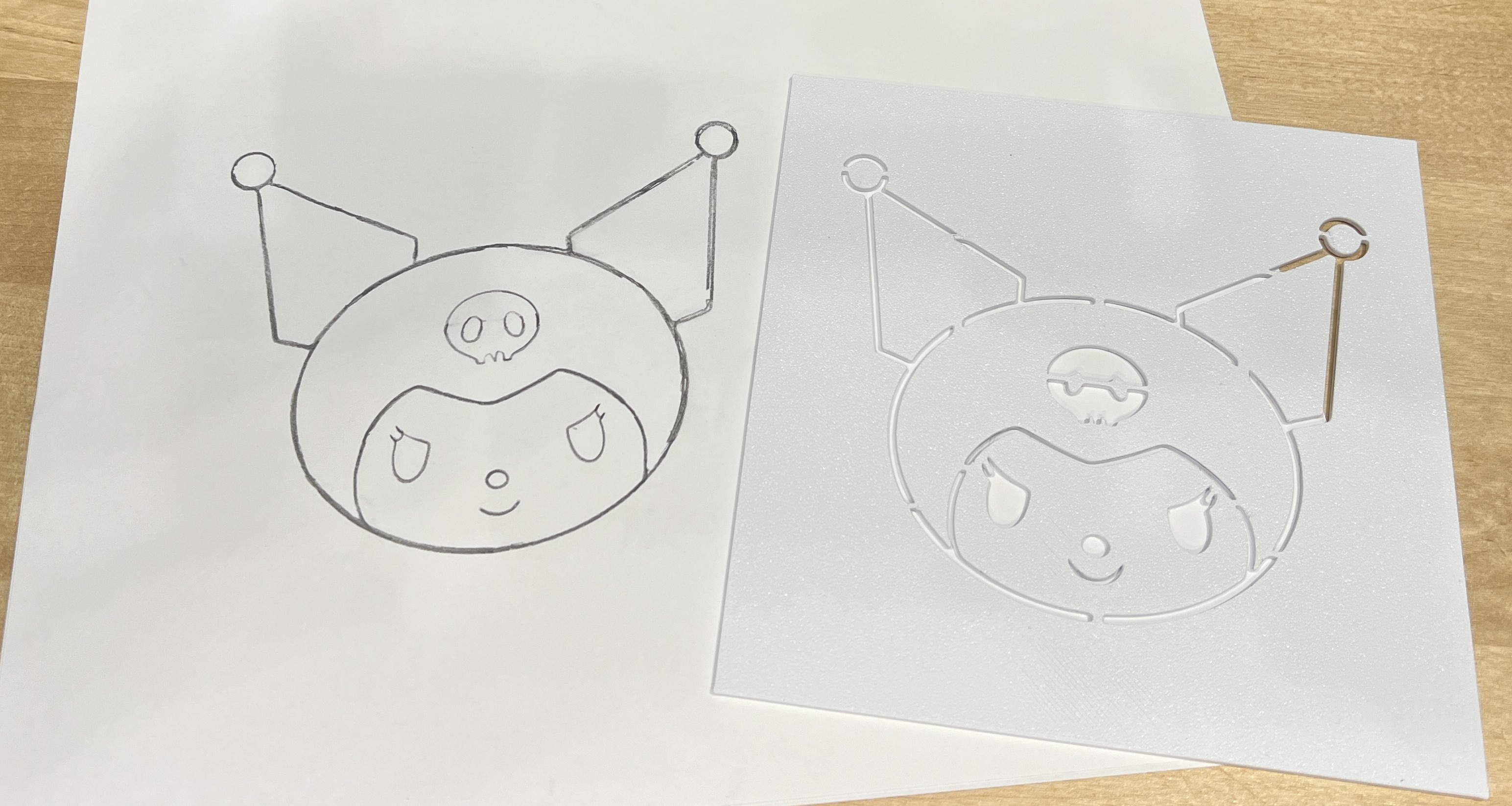 Kuromi Drawing Stencil by Jason M. | Download free STL model | Printables.com