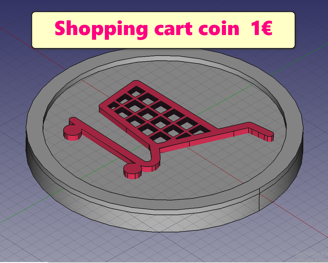 Shopping cart coin by BódiT | Download free STL model | Printables.com