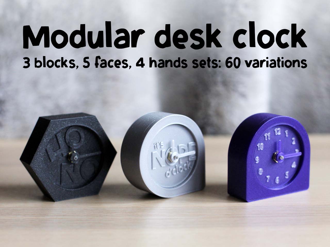 Modular desk clock by hellgy | Download free STL model | Printables.com