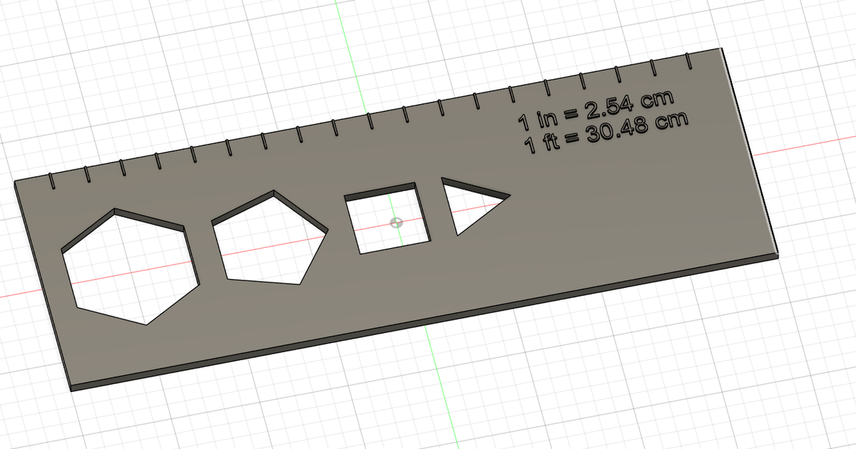 Ruler with templates by Oleksii | Download free STL model | Printables.com