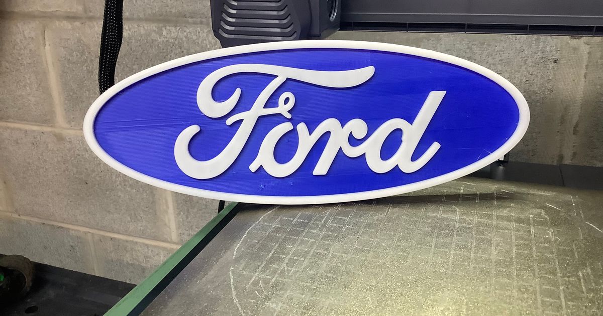 Ford Logo Sign/Wall Art by The Logo Guy | Download free STL model ...