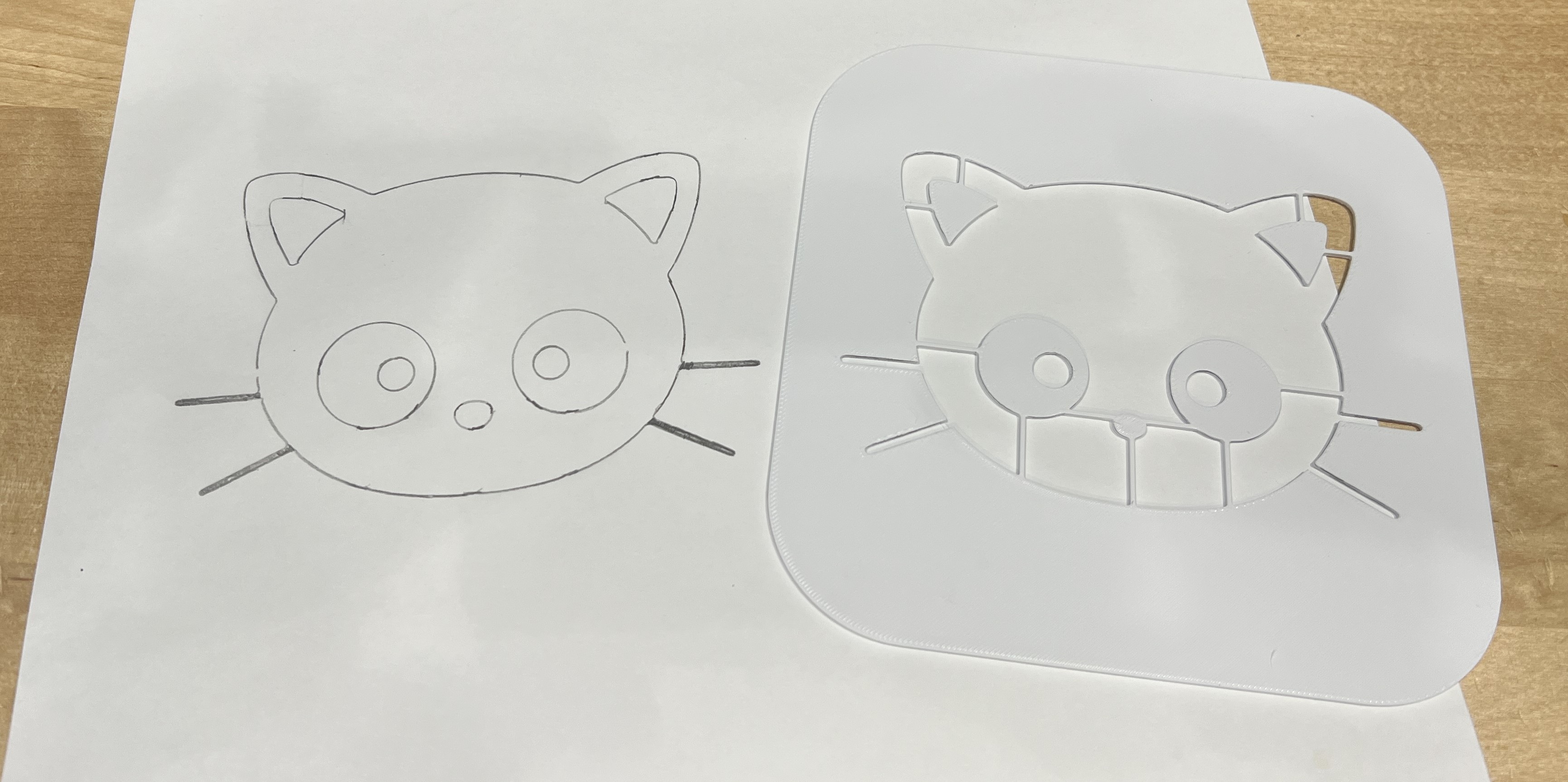 Chococat Drawing Stencil von Jason M. | Kostenloses STL-Modell ...