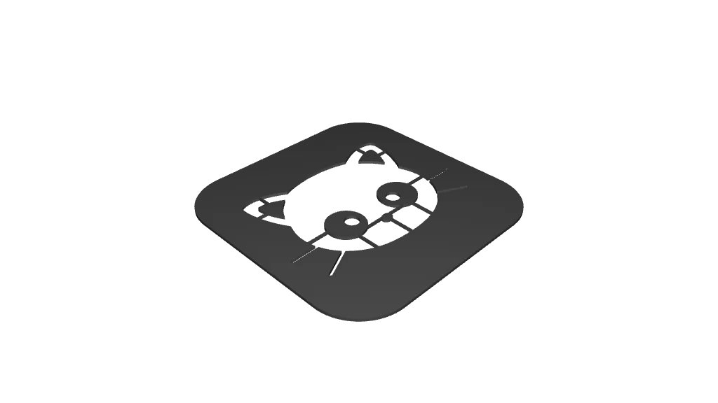 Chococat Drawing Stencil by Jason M. | Download free STL model ...