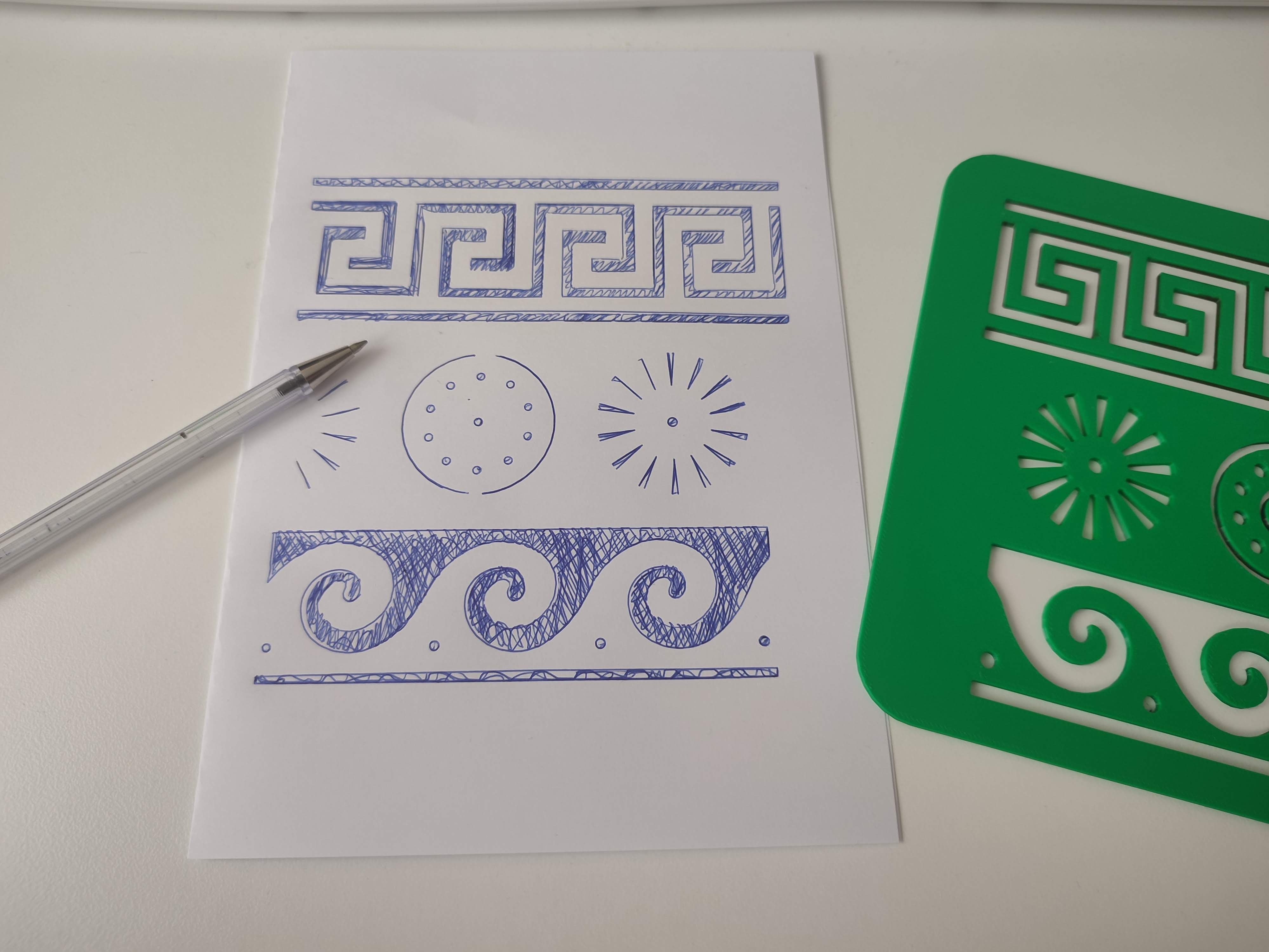 Greek pattern template by GProducts | Download free STL model ...