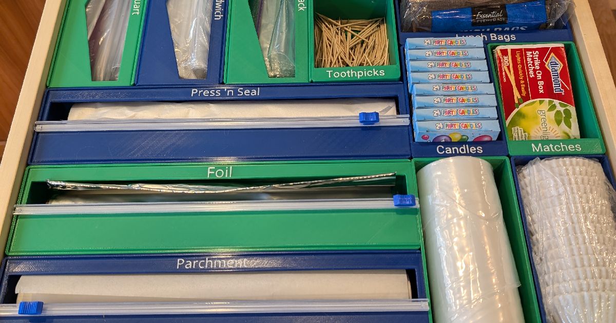 Gridfinity Ziplock, Wrap, and Kitchen Extra Containers by Teppetuary ...