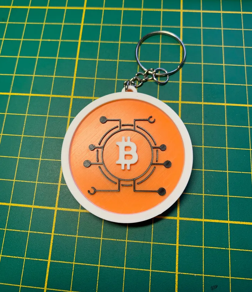 Bitcoin keychain/coin by Picobello3D Prints | Download free STL model ...