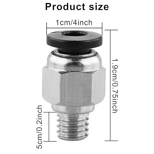 Prusa Xl Filament sensor for. Threaded Inserts M6 x 9 x 8 / PC4-M6 ...