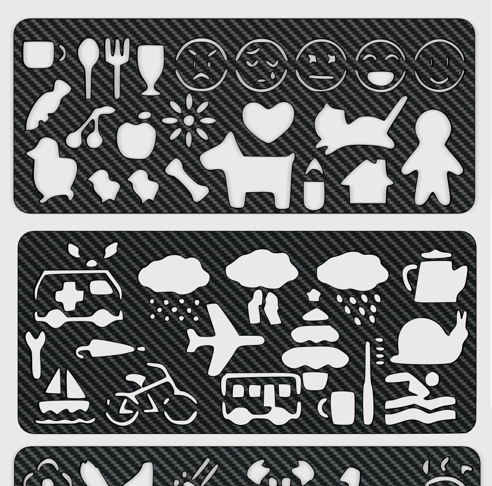 Montessori Template for Kids, Drawing Toys, Painting Stencils, Learning ...