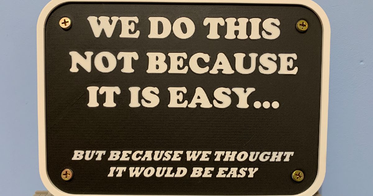 "We do this..." sign with added Screw Mounting by SpaceFinder ...