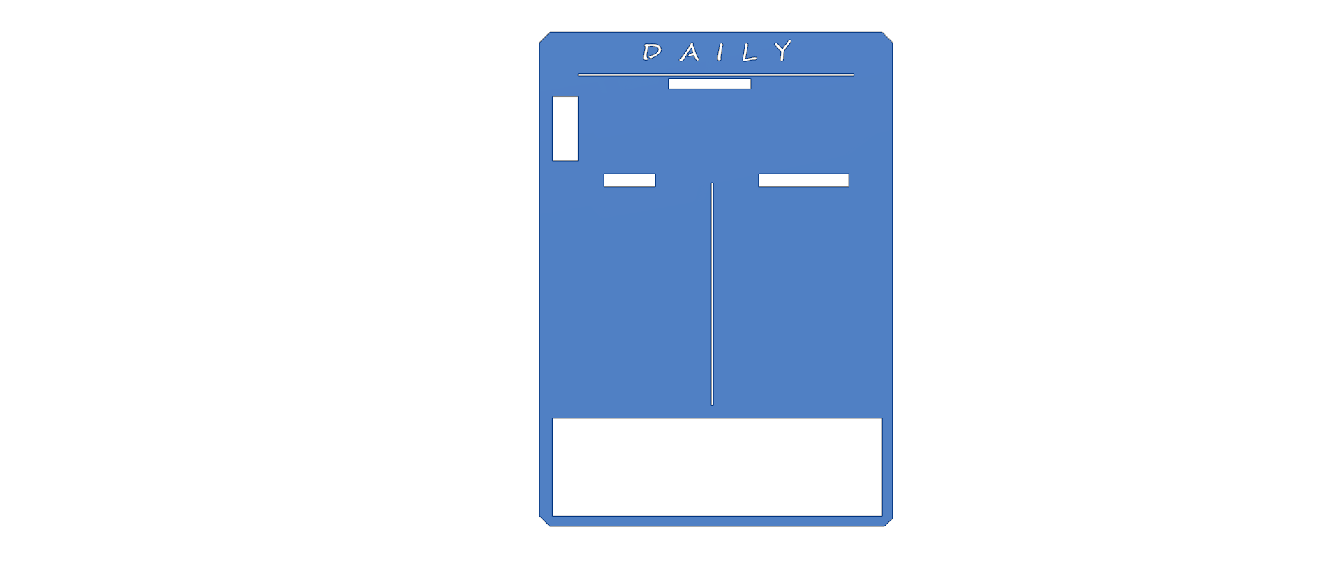 Daily Journal Stencil - Two Lists, Quote, Focus, Motivation Etc. by ...