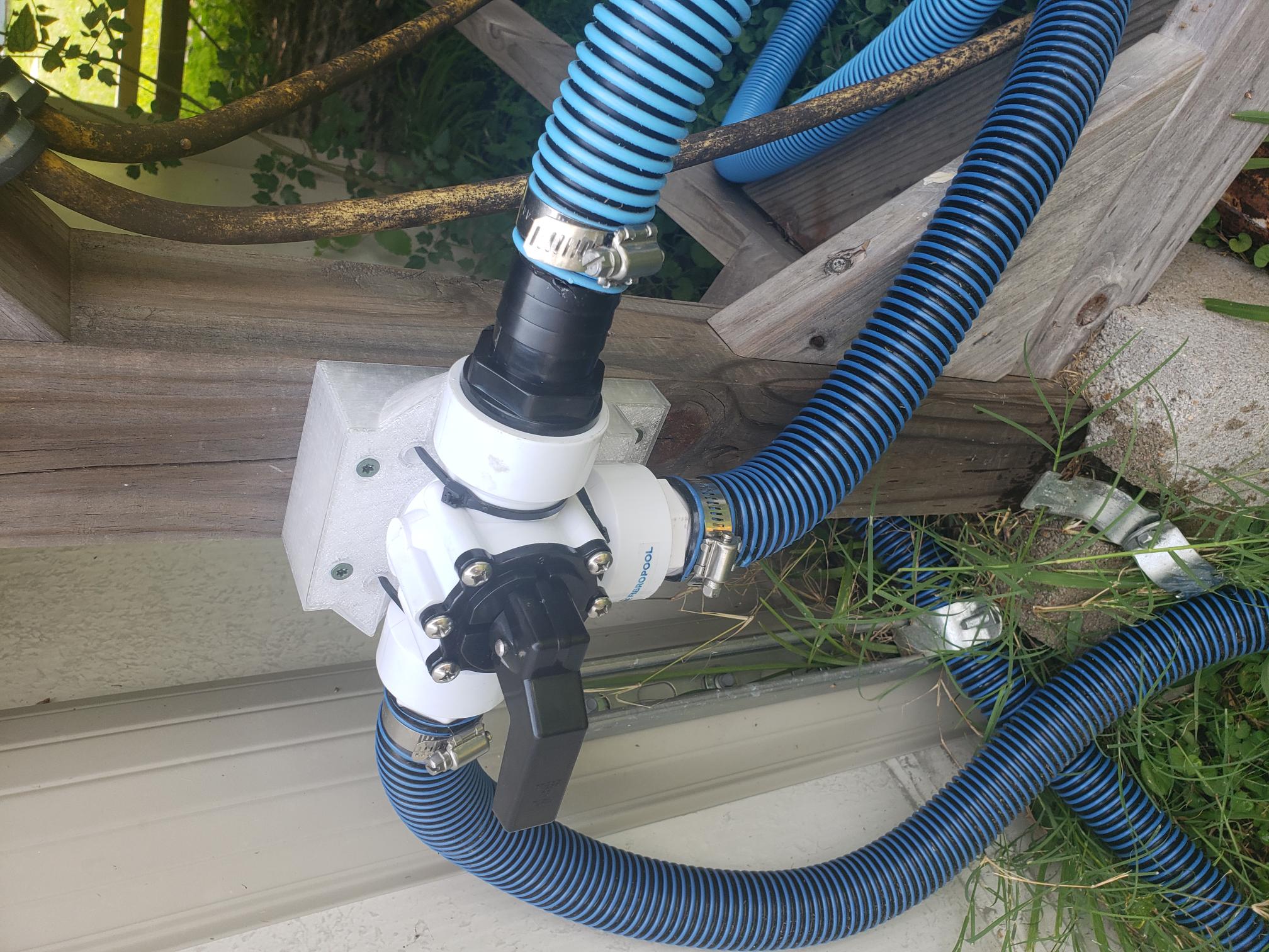 Pole/wall mount for 1.5" Fibropool diverter valve. by Charles Staton ...