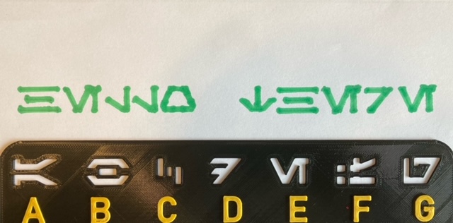 Aurebesh alphabet stencil by Rogue9 | Download free STL model ...