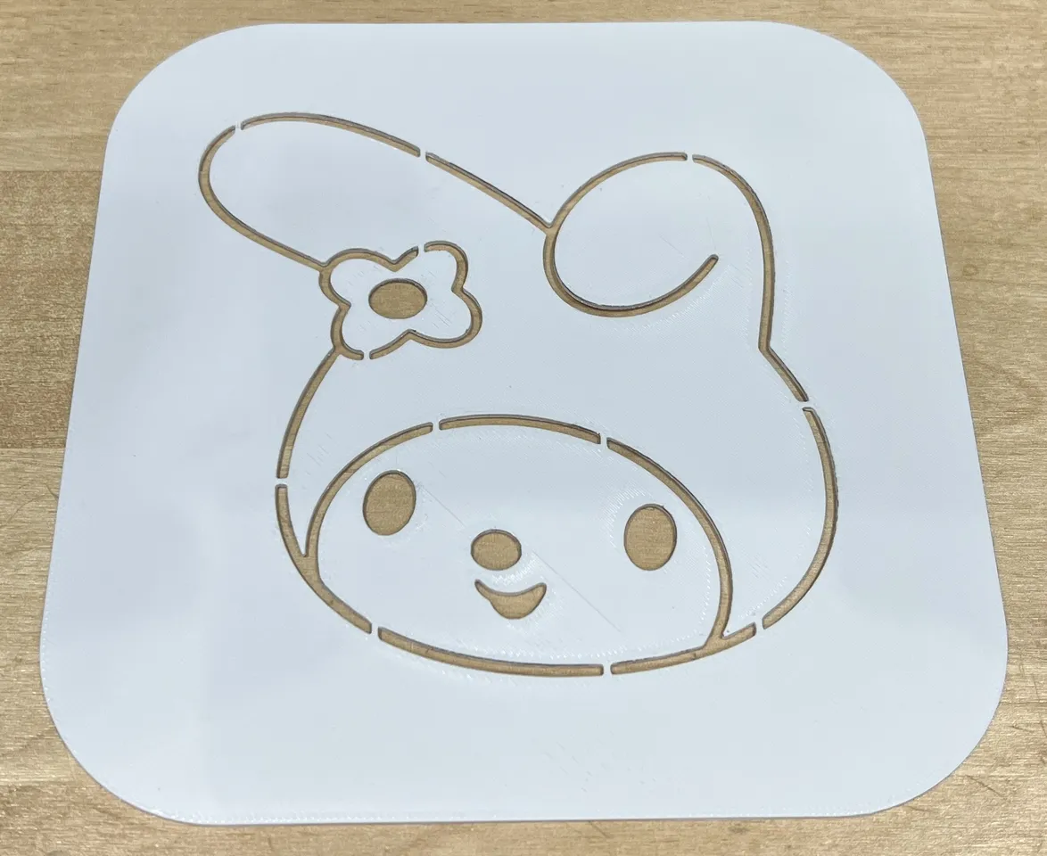 My Melody Drawing Stencil by Jason M. | Download free STL model ...