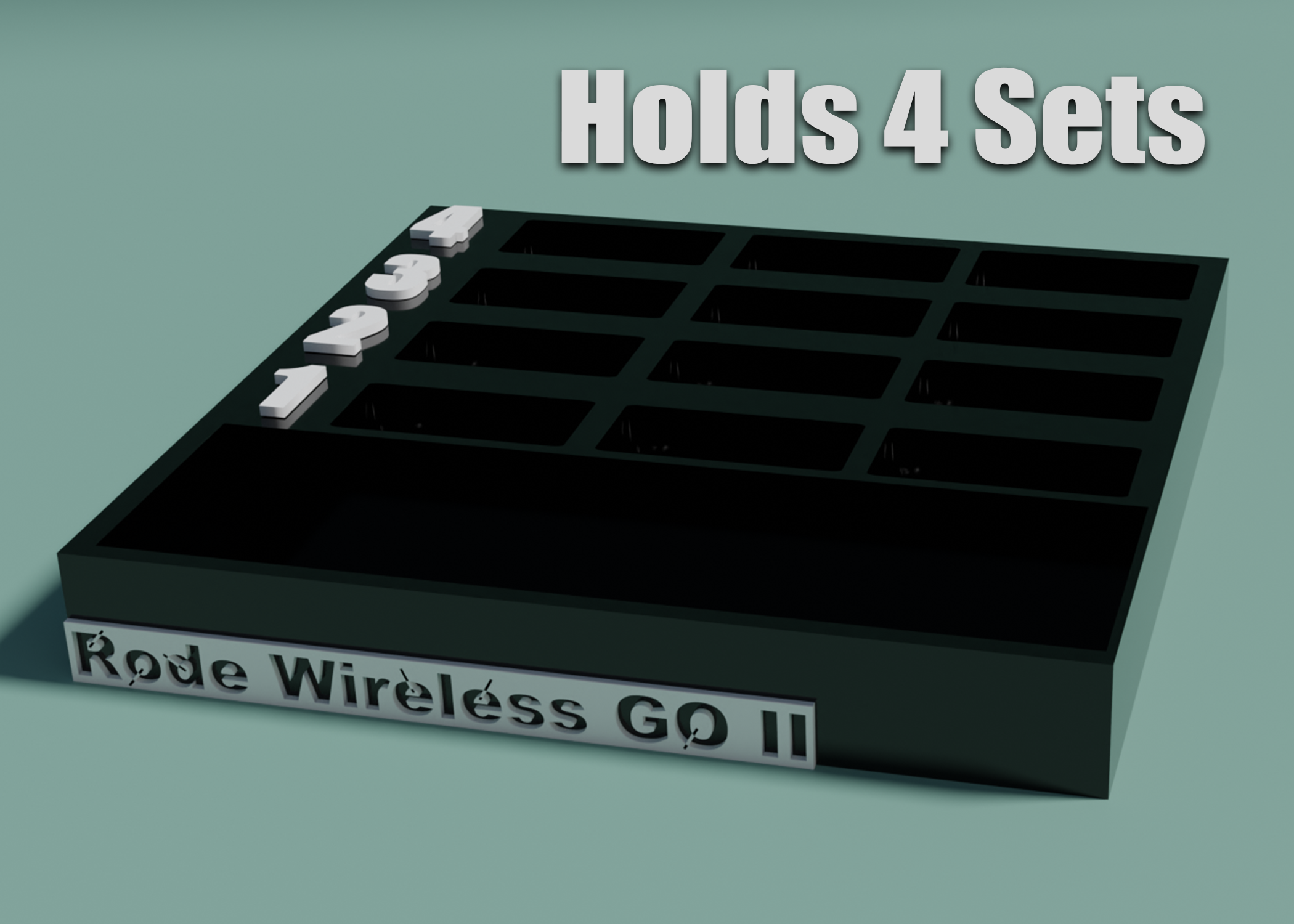 Rode Wireless Go II Mic Holder (Holds 4 sets) by Cornbread | Download ...