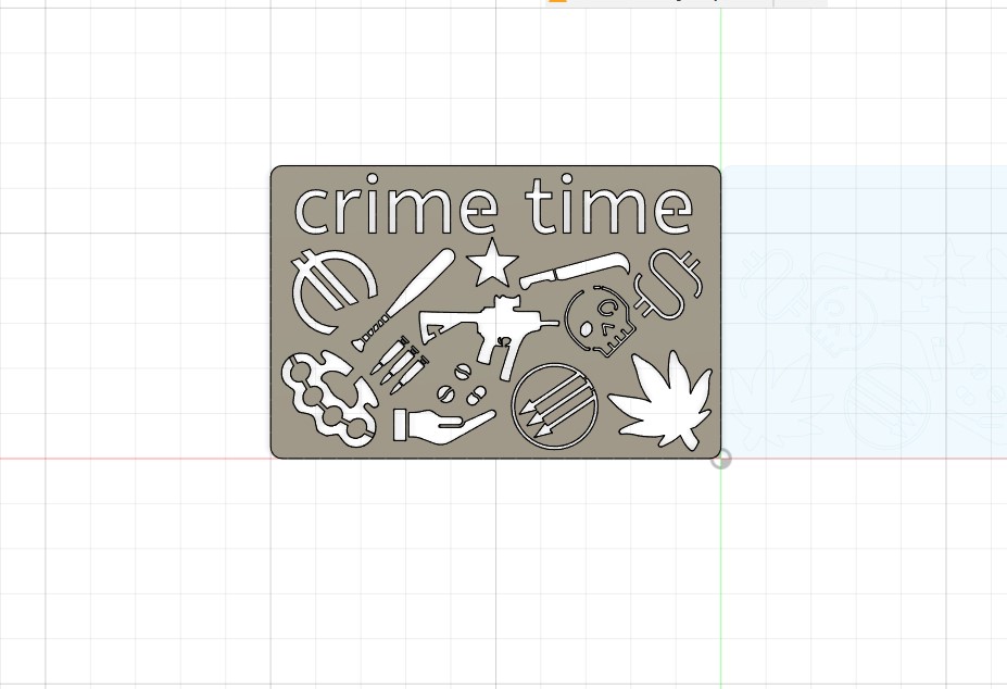 CRIME TIME STENCIL by agatha williams | Download free STL model ...
