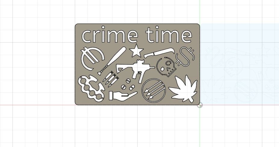CRIME TIME STENCIL by agatha williams | Download free STL model ...
