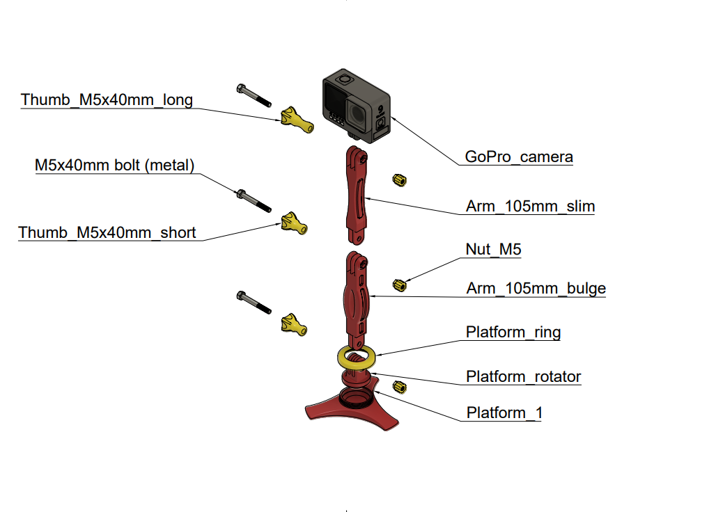 Desktop Modular Mounting System for Smartphones & GoPro by Rogue_72 ...