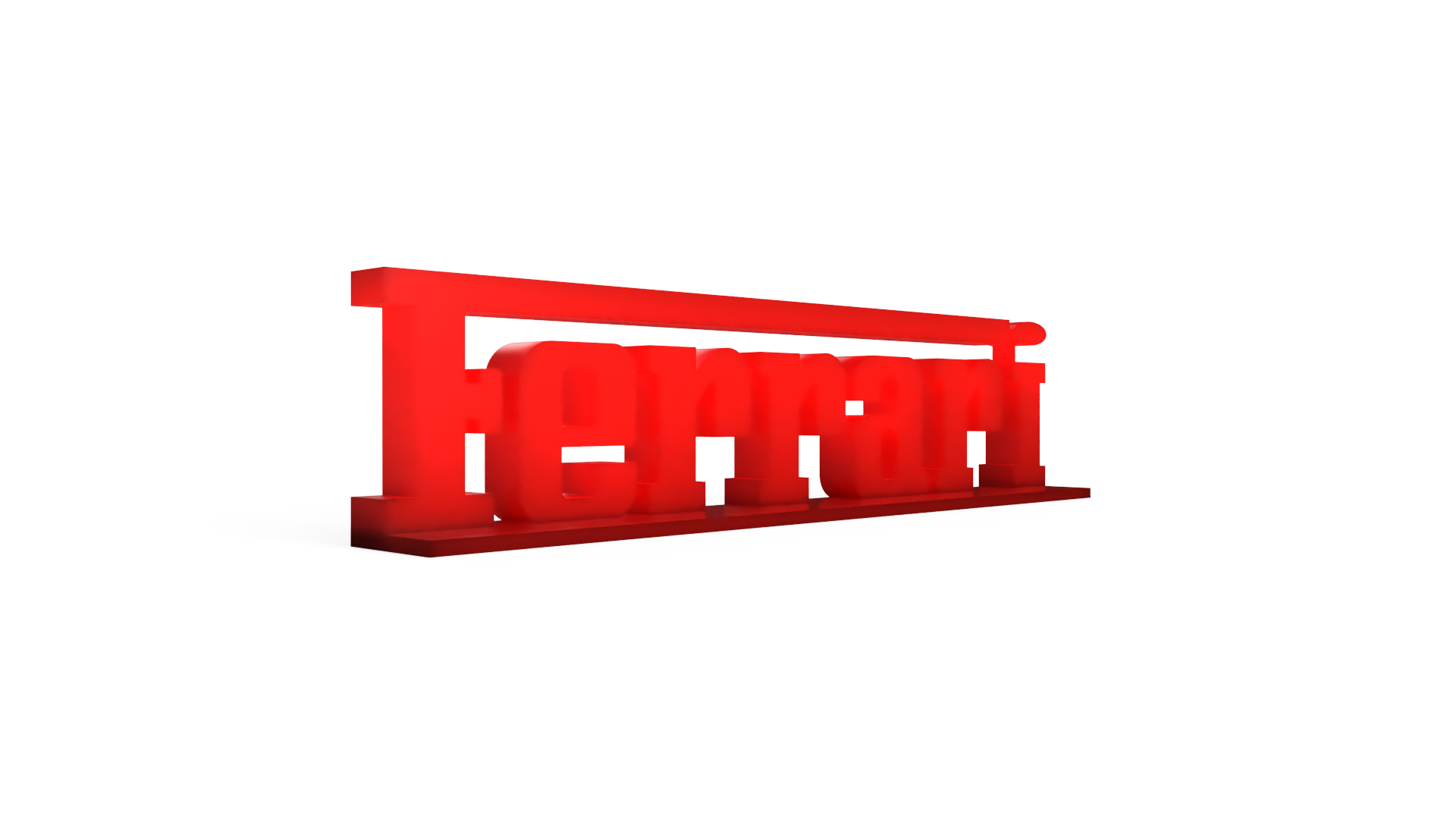 Ferrari 3D logo 2 versions by JUKY23 | Download free STL model ...