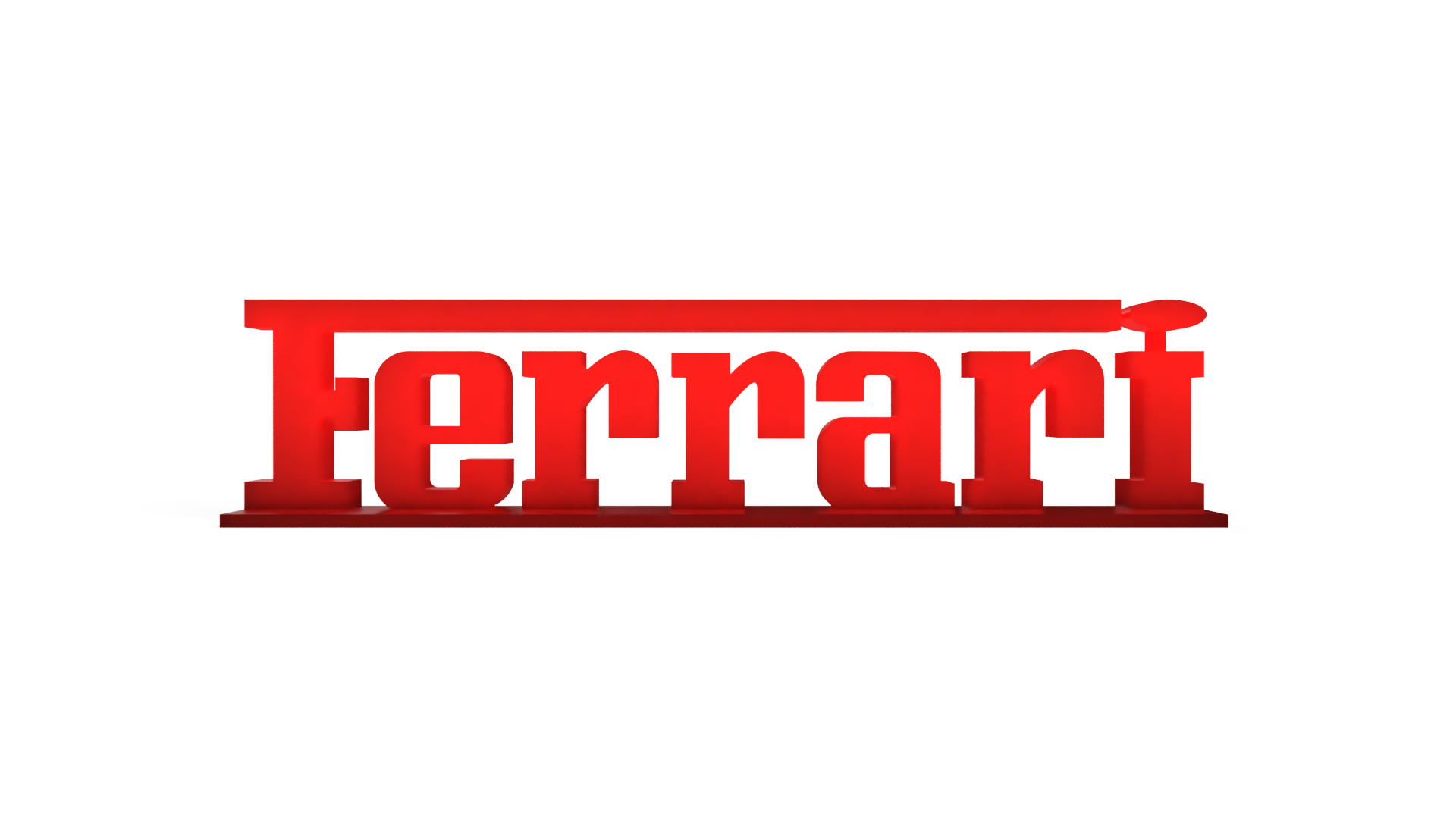 Ferrari 3D logo 2 versions by JUKY23 | Download free STL model ...