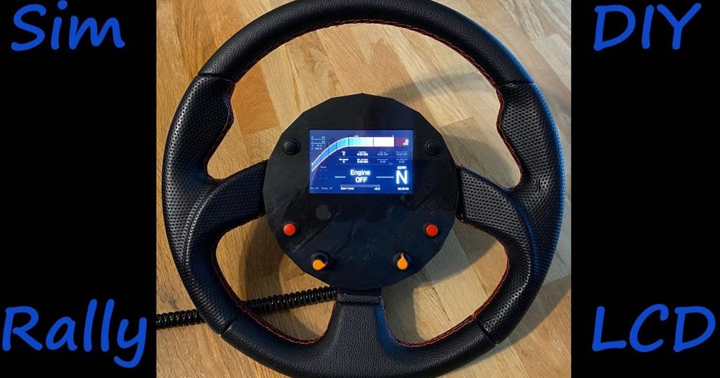 Simracing wheel button box with vocore screen and magneting paddle ...