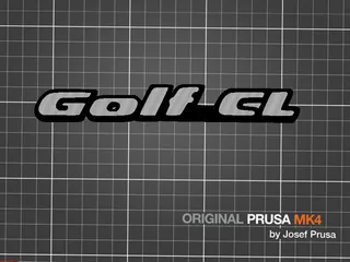 Volkswagen GOLF CL Sign by Радиша | Download free STL model ...