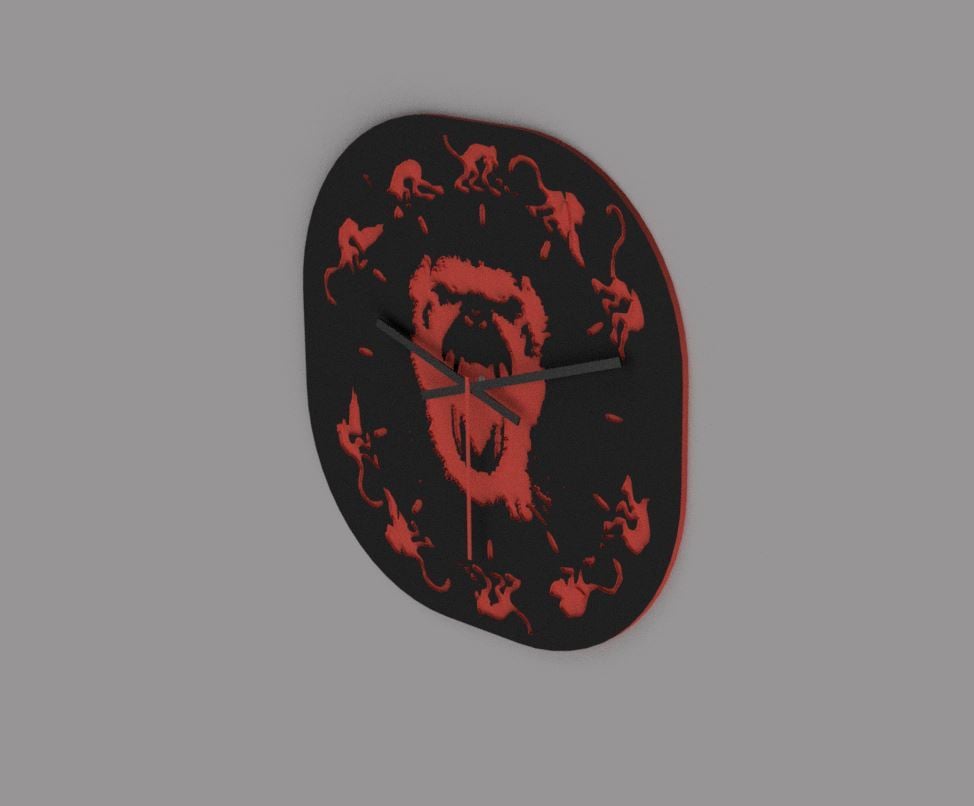 Wall Clock "12 Monkeys" - Orologio da muro "esercito delle 12 scimmie ...