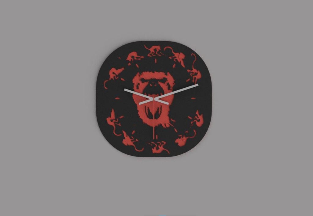 Wall Clock "12 Monkeys" - Orologio da muro "esercito delle 12 scimmie ...
