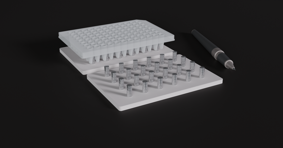 Magnetic Bead Separator, Stand for 96 Well PCR Plate, PCR Strip Tube ...