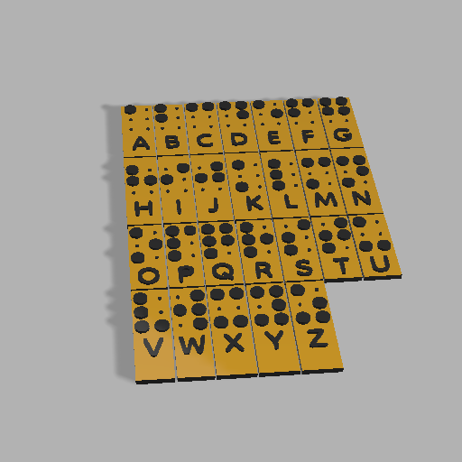 Alfabeto Braille Cecografia by Viajante3d | Download free STL model ...