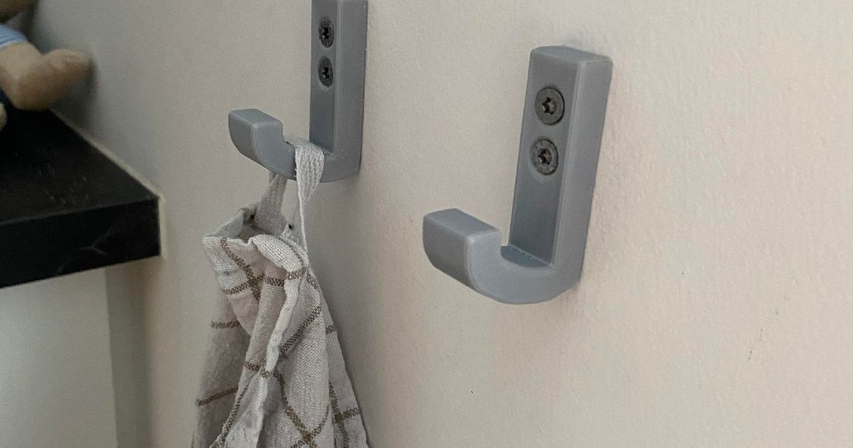 Simple Wall Hook by Kim Krausfeldt | Download free STL model | Printables.com