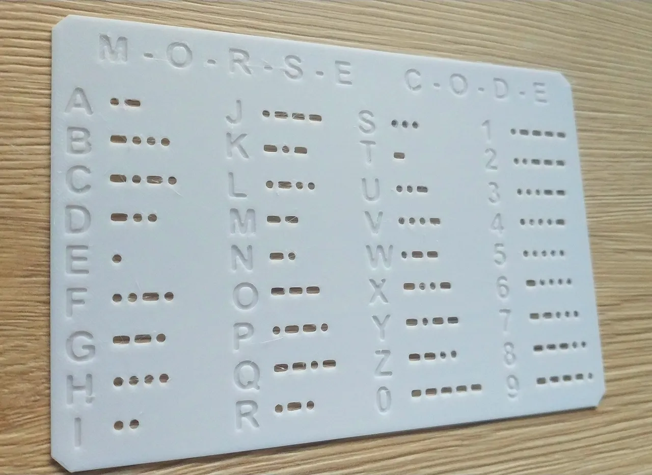 Morse code template by tomas | Download free STL model | Printables.com