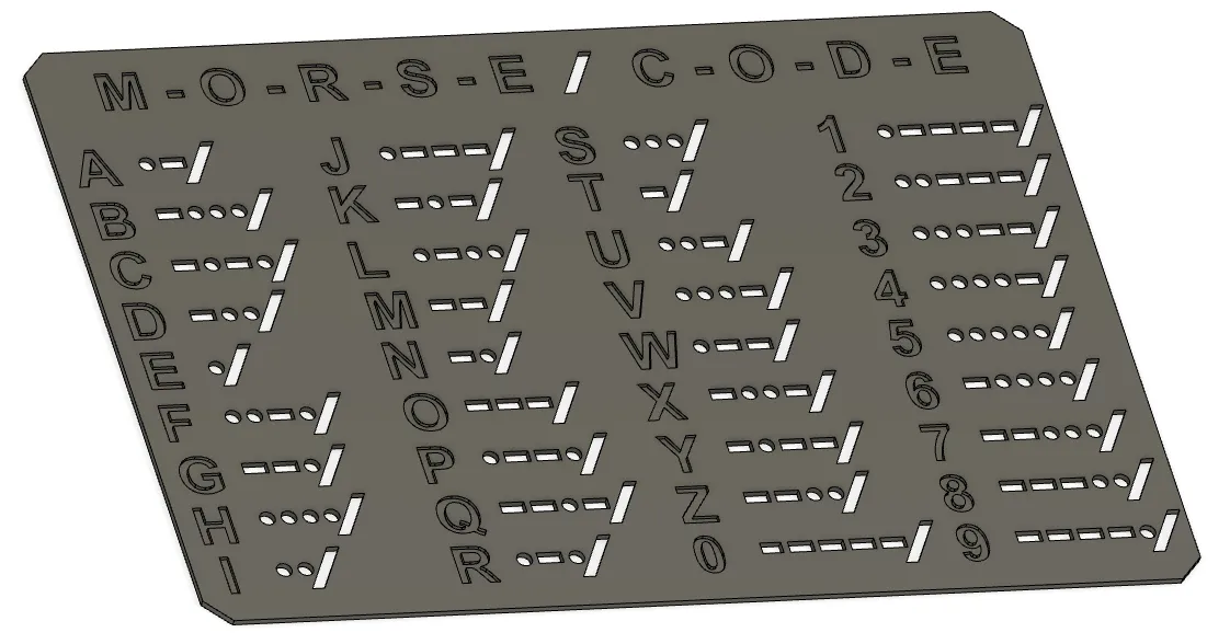 Morse code template by tomas | Download free STL model | Printables.com
