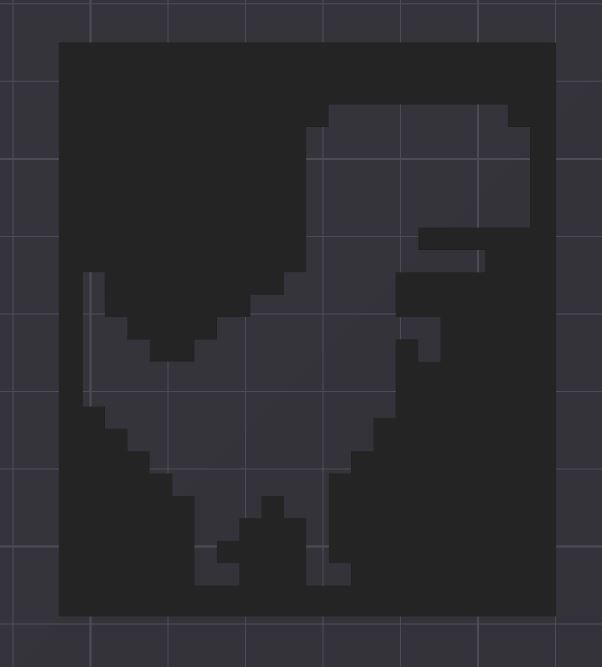 Chrome Dino Drawing Stencil by SubTroniX | Download free STL model ...
