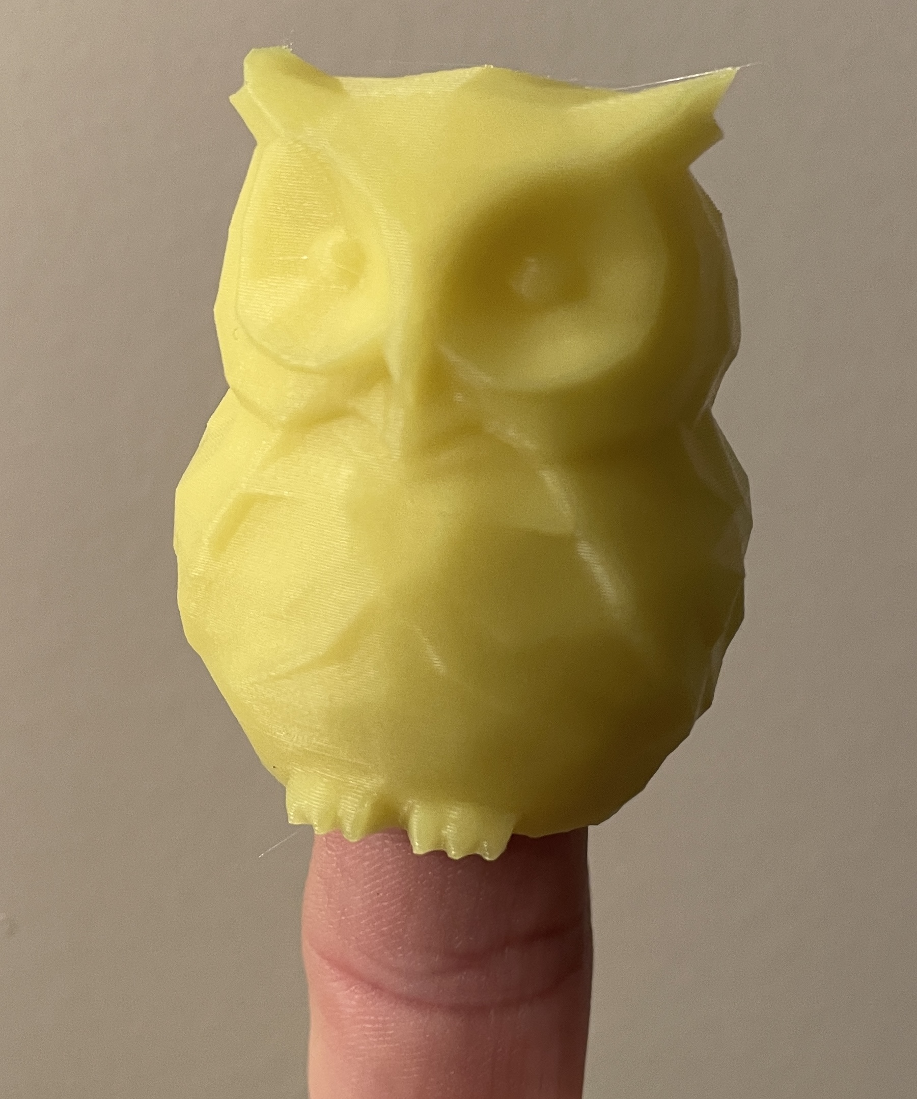 Owl fingerpuppet with loop by AcidBeaver | Download free STL model ...