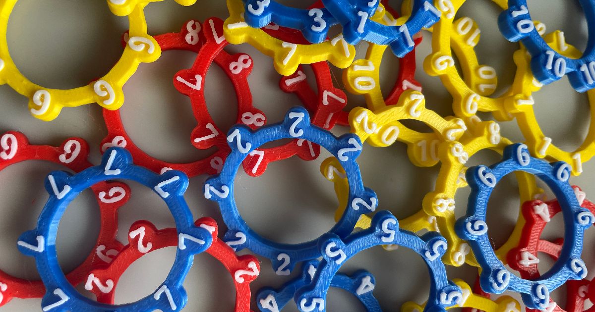 Numbered Status/Marker Rings for DND Miniatures by TheCraftedGeek ...