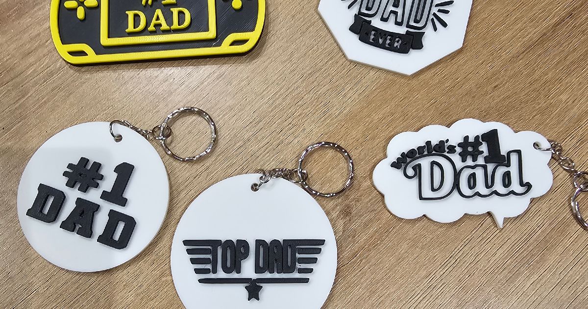 Fathers day keyrings by john nixon | Download free STL model ...